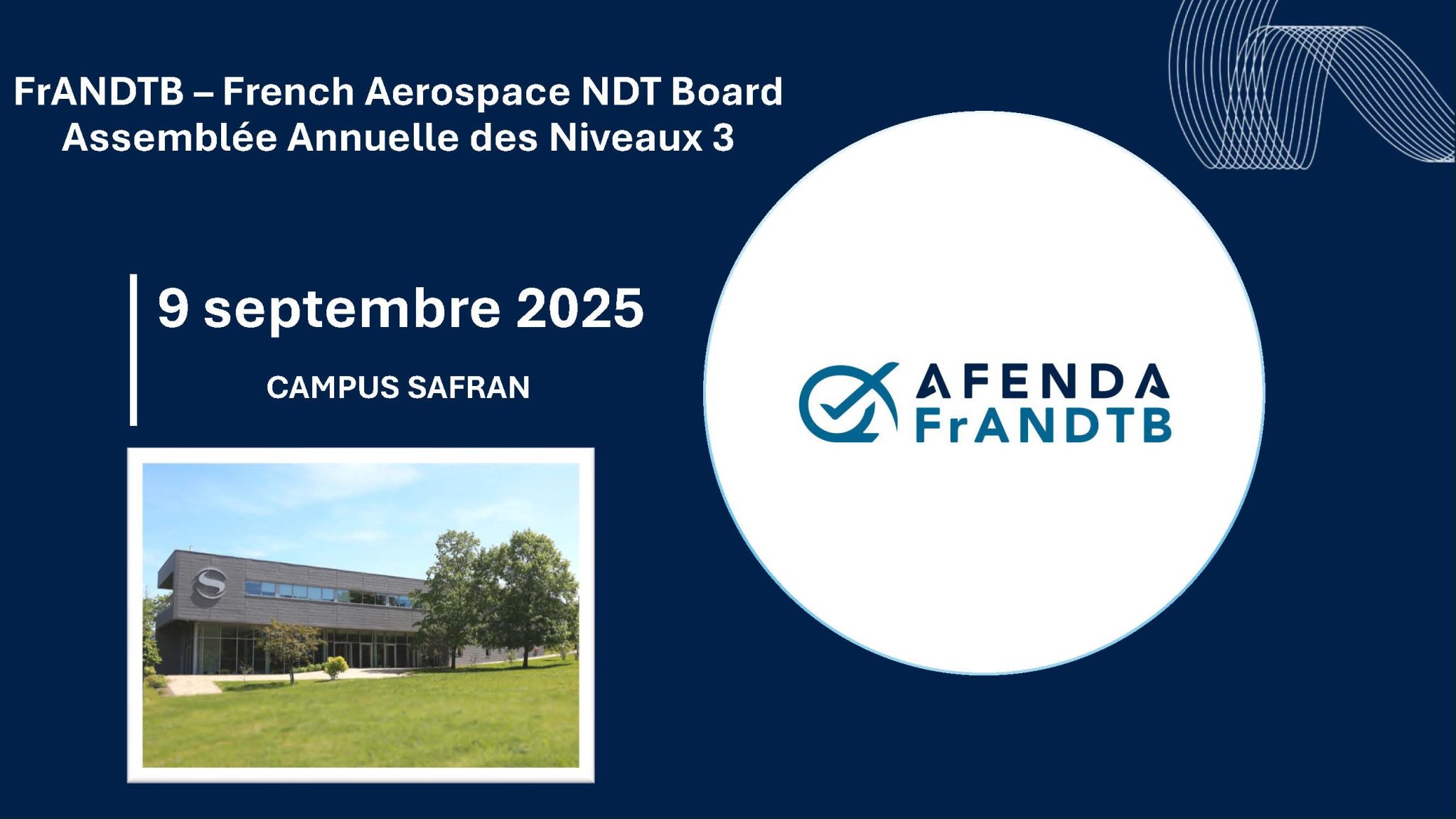 AFENDA FrANDTB - ESSAIS NON DESTRUCTIFS AERONAUTIQUE SPATIAL